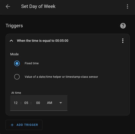 Day Of Week Using Ui Only Configuration Home Assistant Community