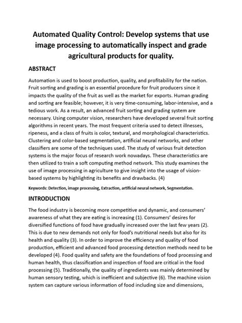 Automated Quality Control2110059 Pdf Computer Vision Image Segmentation