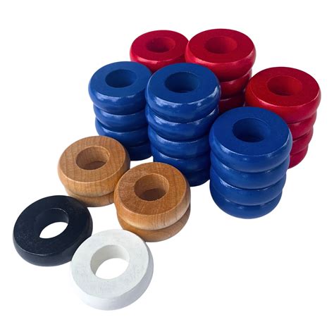 32 Red And Blue Carrom Pichenotte Rings Crokinole Canada