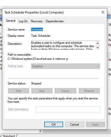 My Task Scheduler Is Disabled And I Dont Have An Option To Enable It Rwindowshelp