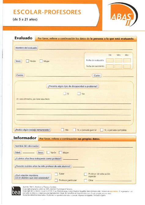 Abas Ii Protocolo Escolar Profesores Pdfcoffee Com