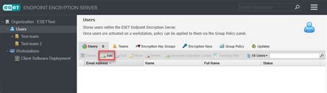 Add Users Eset Endpoint Encryption Quick Start Guide 1 Eset Online Help