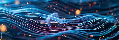 Big Data Stream Futuristic Infographicdigital Futuristic Technology In Smart Cloud Server Using