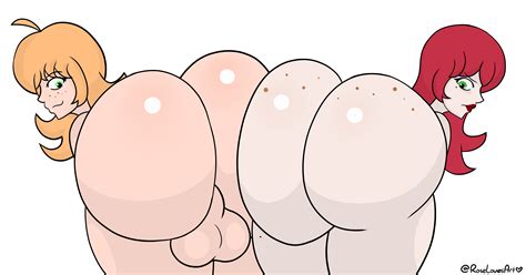 Rule 34 1futa 1girls Absurd Res Back Back View Backsack Balls Bent Over Big Ass Big Balls