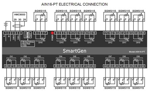 Smartgen Ain16 Pt Analog Input Module Analog Input Modulestechnical