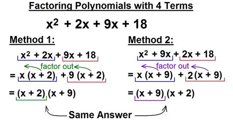 Factoring With 4 Terms By Grouping Worksheet