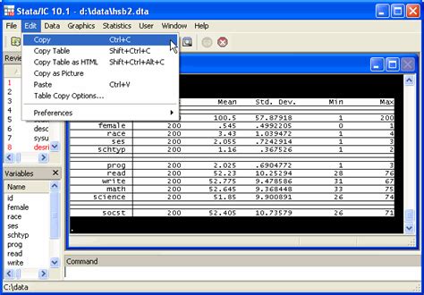 How Do I Copy Stata Output And Stata Graphs Into Word Stata Faq