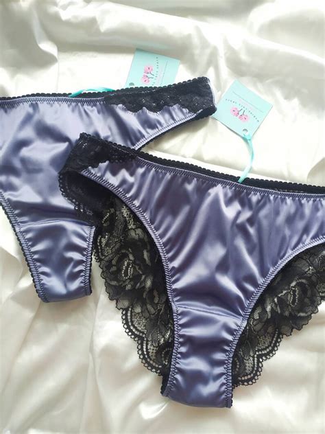 Lilac Satin Panty Lavender Grey Bikini Sexy Lingerie Erotic Etsy
