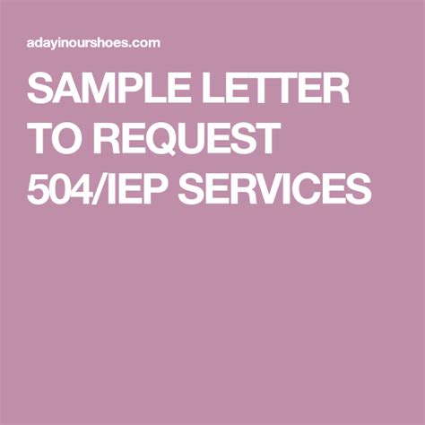 Iep Request Letter Template Za