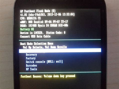 rom flashing meaning of options in fastboot flash menu android