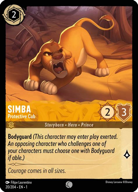 Rulingssimba Protective Cub Mushu Report Lorcana Wiki