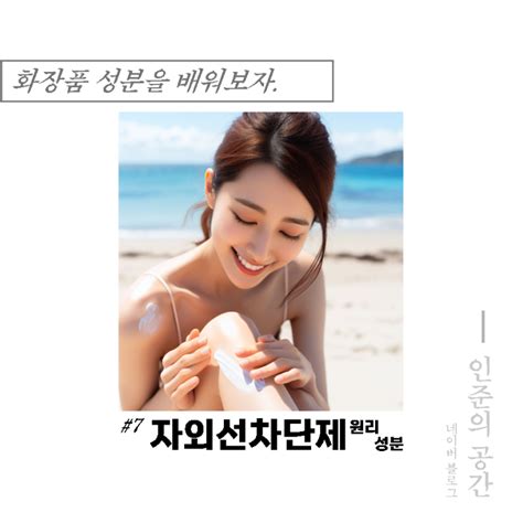 자외선차단제 원리와 성분에 대해