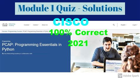 Cisco Python Programmingessentialsinpython Modules 1 Solution 100