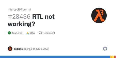 Rtl Not Working · Microsoft Fluentui · Discussion 28436 · Github