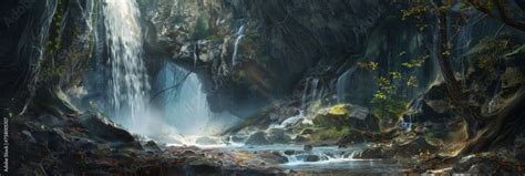 waterfall hides the entrance to a secret cave water s force and the