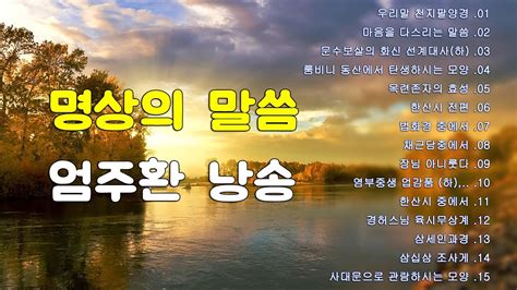 명상의말씀 명상의말씀 엄주환 엄주환 명상의 말씀 불교명상말씀 부처님말씀 Youtube