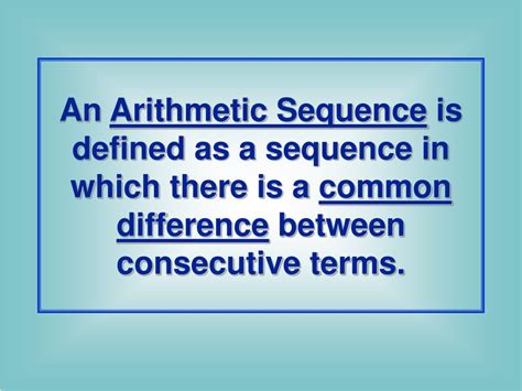 PPT Arithmetic Sequences PowerPoint Presentation Free Download ID 9312248