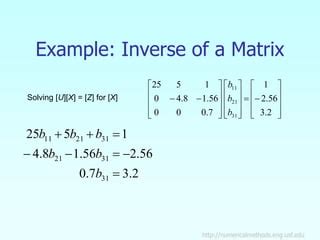 Mws Gen Sle Ppt Ludecomp Ppt Lu Decomposition PPT