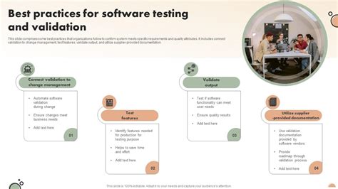 Best Practices For Software Testing And Validation Ppt Presentation