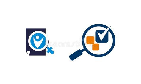 Searching Verify Document Set Stock Vector Illustration Of Making Magnification 114750831