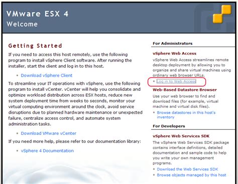 Comment Activer Linterface Dadministration Web Sur Vmware Vsphere