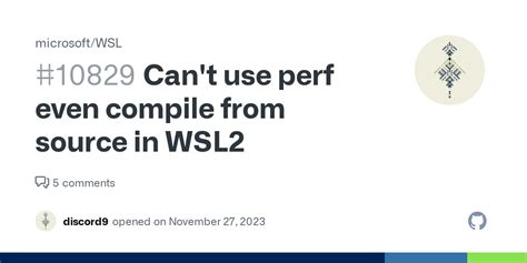 Can T Use Perf Even Compile From Source In Wsl Issue Microsoft Wsl Github