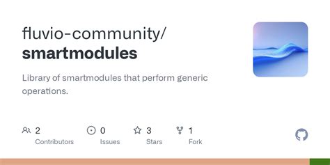github fluvio community smartmodules