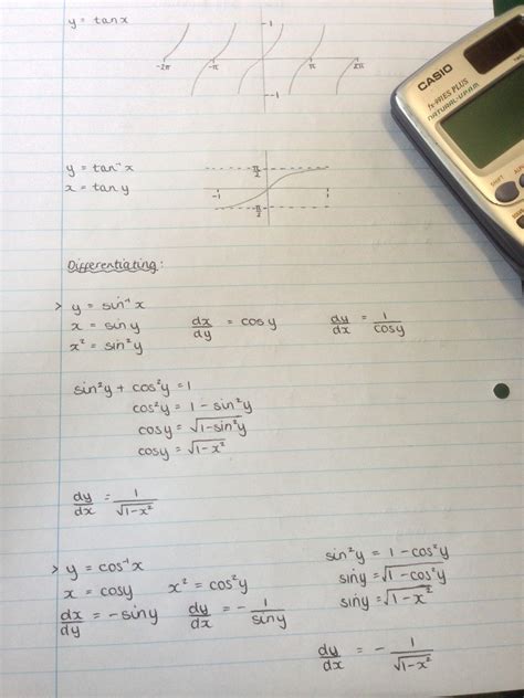 Differentiating Inverse Trigonometry Penmanshipporn
