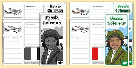 Bessie Coleman Ks1 Leaflet Template Twinkl Teacher Made