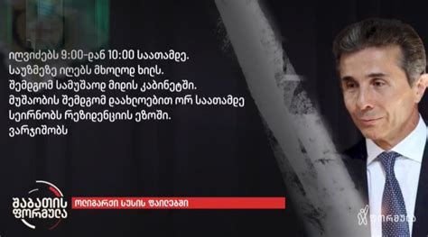 ივანიშვილის საიდუმლო ბუნკერი და დღის წესრიგი შაბათის ფორმულამ სუს ის ფაილები მოიპოვა