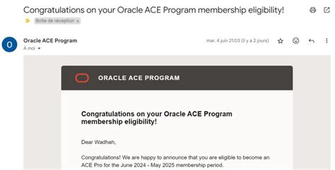 Wadhah Daouehi On Linkedin Oracleacepro