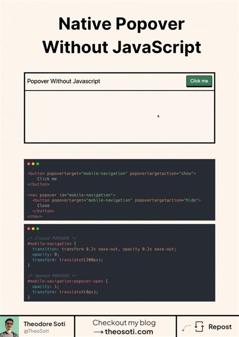 Say Hello To Native Popovers In Html Without A Line Of Javascript The Popover Api Lets You