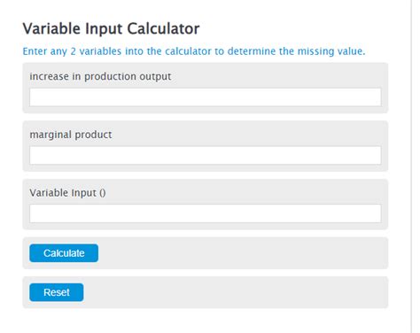 Variable Input Calculator Calculator Academy