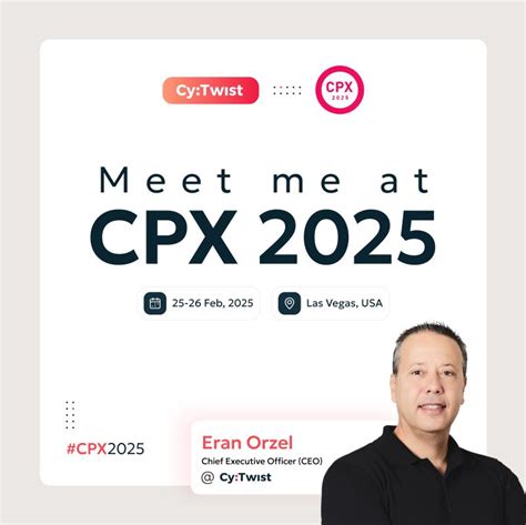 Eran Orzel On Linkedin Cpx2025 Informationsecurity Innovation Technology Cybersecurity Apt…