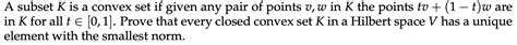 solved a subset k is a convex set if given any pair of