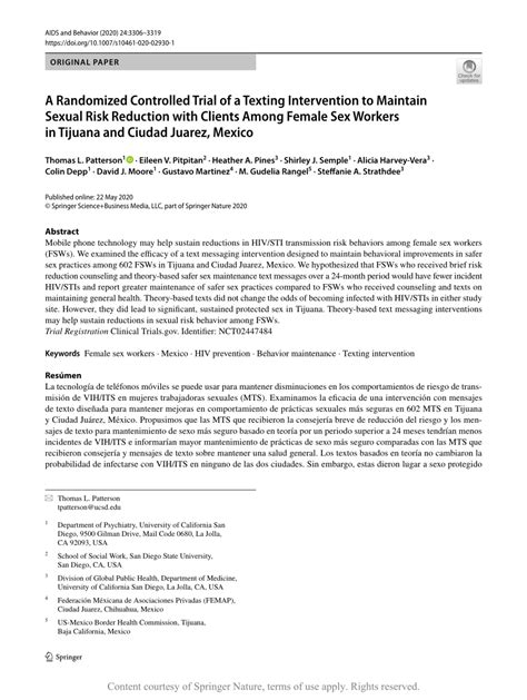 A Randomized Controlled Trial Of A Texting Intervention To Maintain