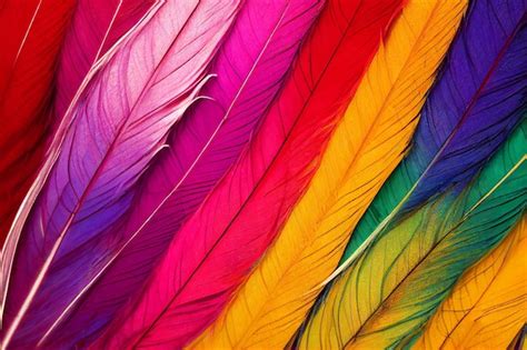 Colorful Feathers Background