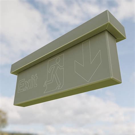 Exit Sign D Model By Nvere Exit Sign D Model By Nvere