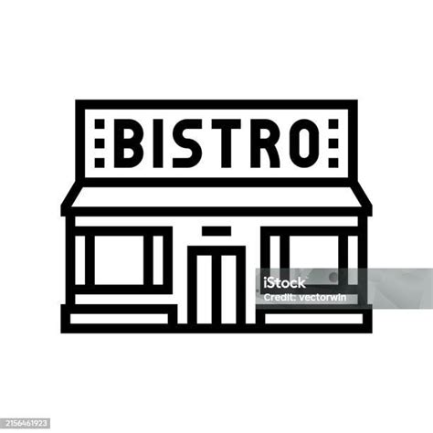작은 술집 길거리 음식 카페 라인 아이콘 벡터 일러스트 레이 션 거리에 대한 스톡 벡터 아트 및 기타 이미지 거리 겨울 궁중팬 Istock