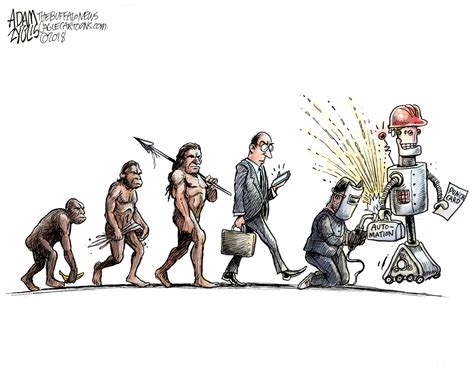 Editorial Cartoon U S Evolution Of Man Automation Artificial Intelligence The Week