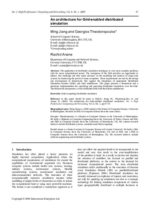 Pdf An Architecture For Grid Enabled Distributed Simulation