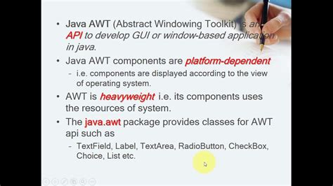 how to create frame using awt in java awt and swing basics youtube
