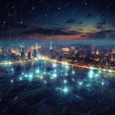 Premium Ai Image Smart City Network Interconnection Ai Generation