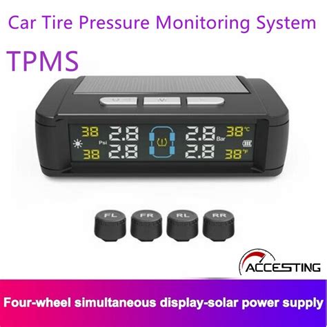 TPMS Universal Tire Pressure Alarm Monitoring System Car Tire Pressure Monitoring System Solar