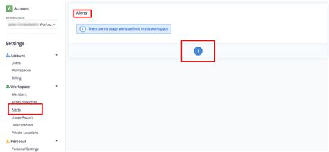 Creating Workspace Alerts