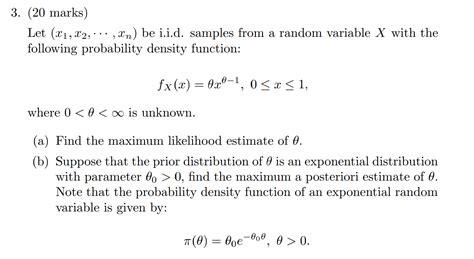 Solved Let X1 X2 Xn Be I I D Samples From A Random Chegg Com