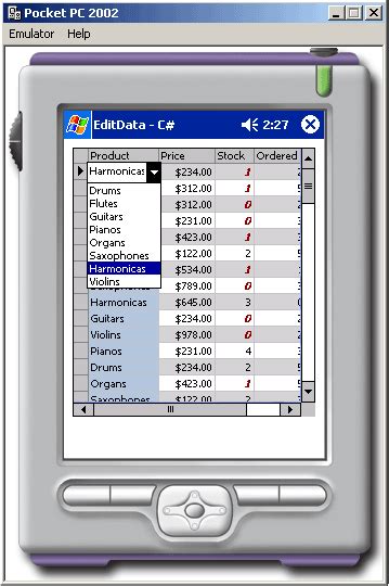componentone flexgrid for mobile devices