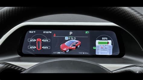 Tesla Model 3 And Y Dashboard Cluster Display With Matching Door Panels Smart Instrument Cluster