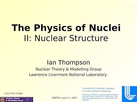 Ppt The Physics Of Nuclei Ii Nuclear Structure Dokumentips