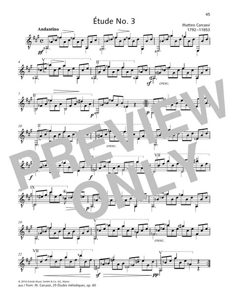 Étude No 3 By Matteo Carcassi Solo Guitar Guitar Instructor